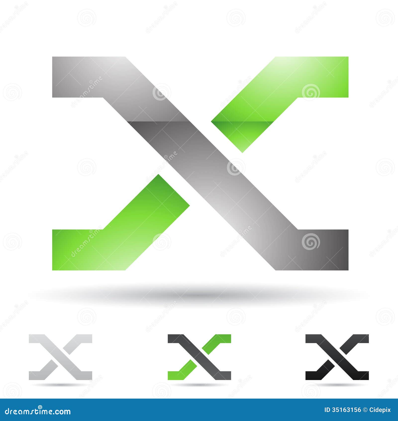 Abstract icon for letter X stock vector. Illustration of icon - 35163156