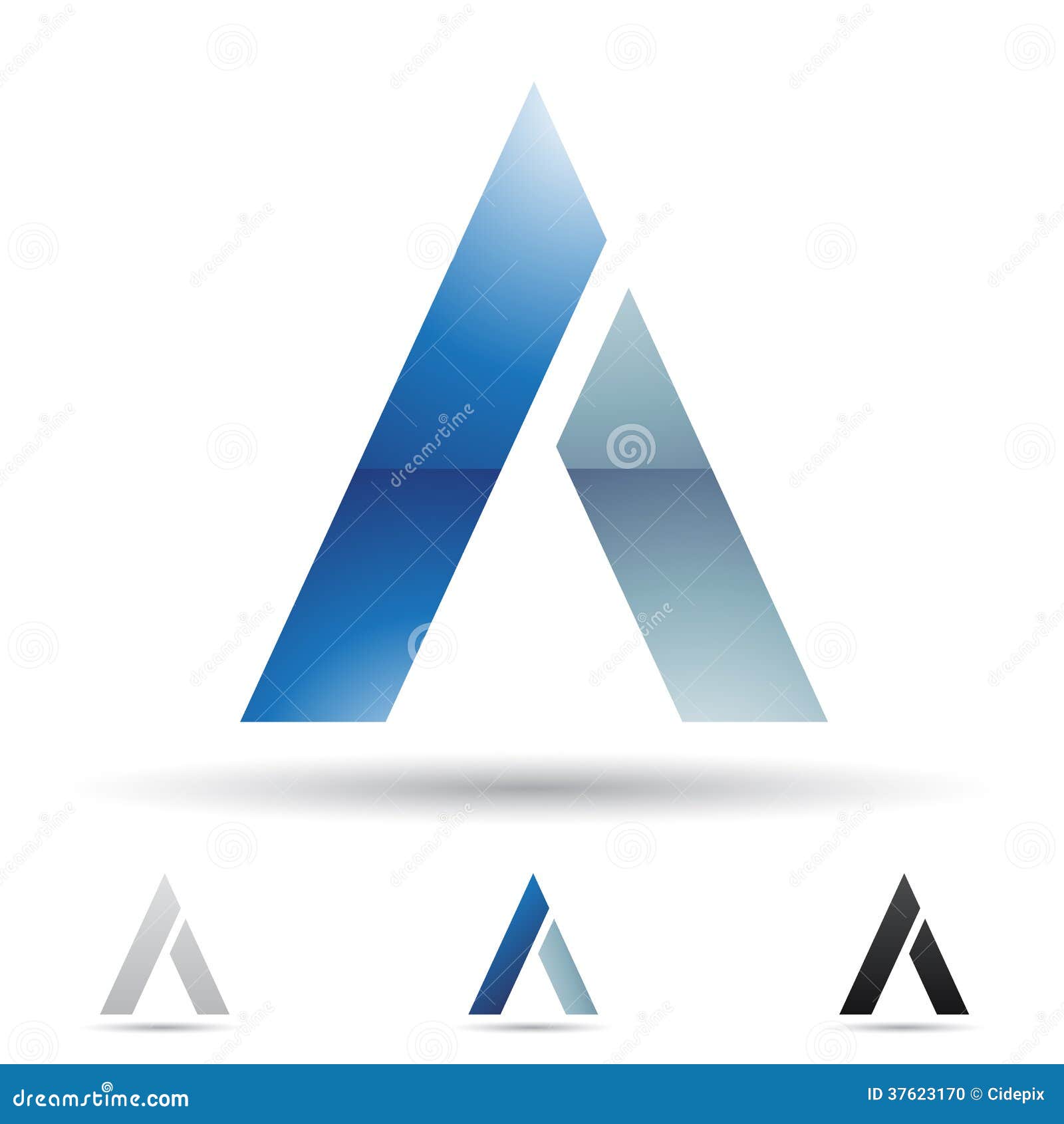 Abstract icon for letter a stock vector. Illustration of shape - 37623170