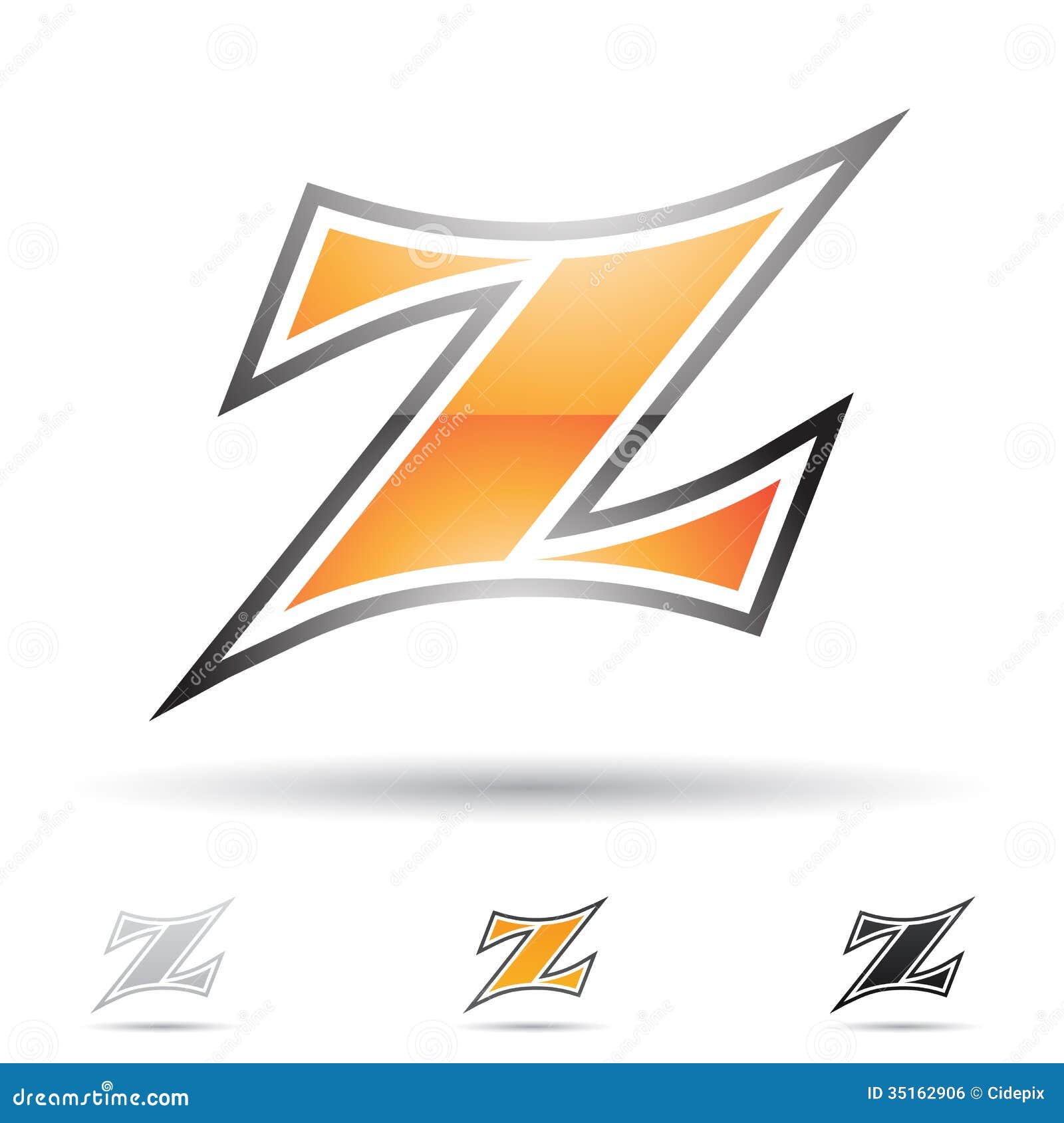 Abstract icon for letter Z stock vector. Illustration of name - 35162906