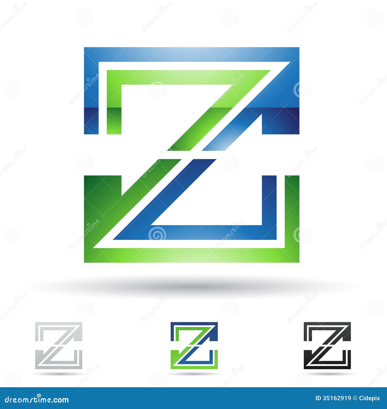 Abstract icon for letter Z stock vector. Illustration of logo - 35162919