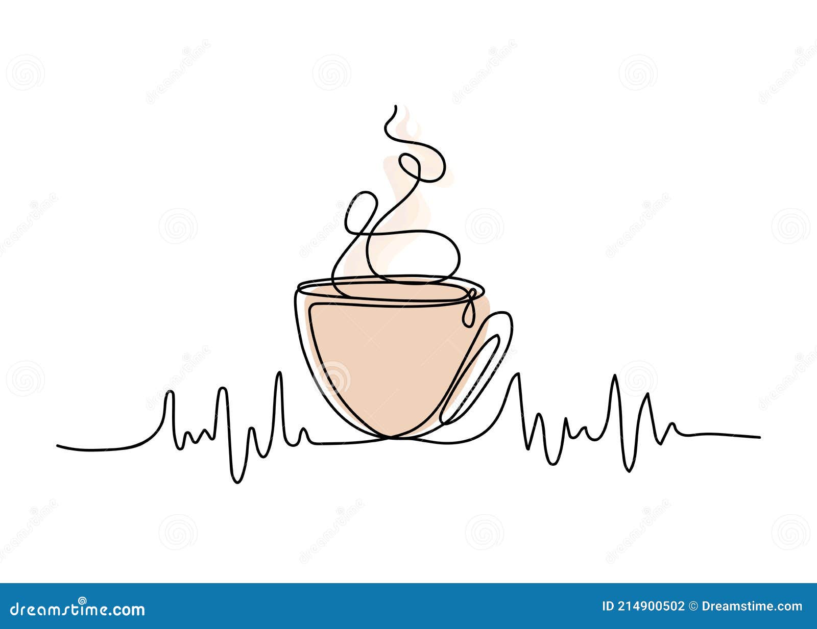 Coffee To Go. Continuous One Line Sketch. Ontinuous One Line Paper Cup ...