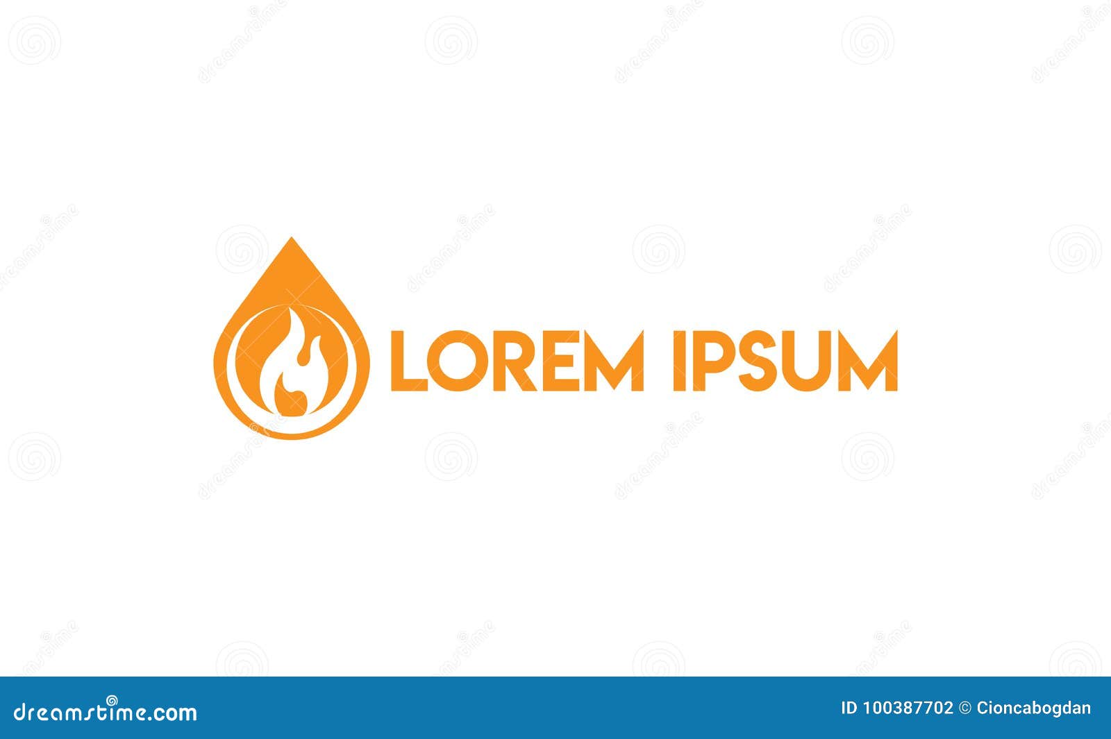 Abstract Icon Representing Fire and Water Stock Vector - Illustration ...