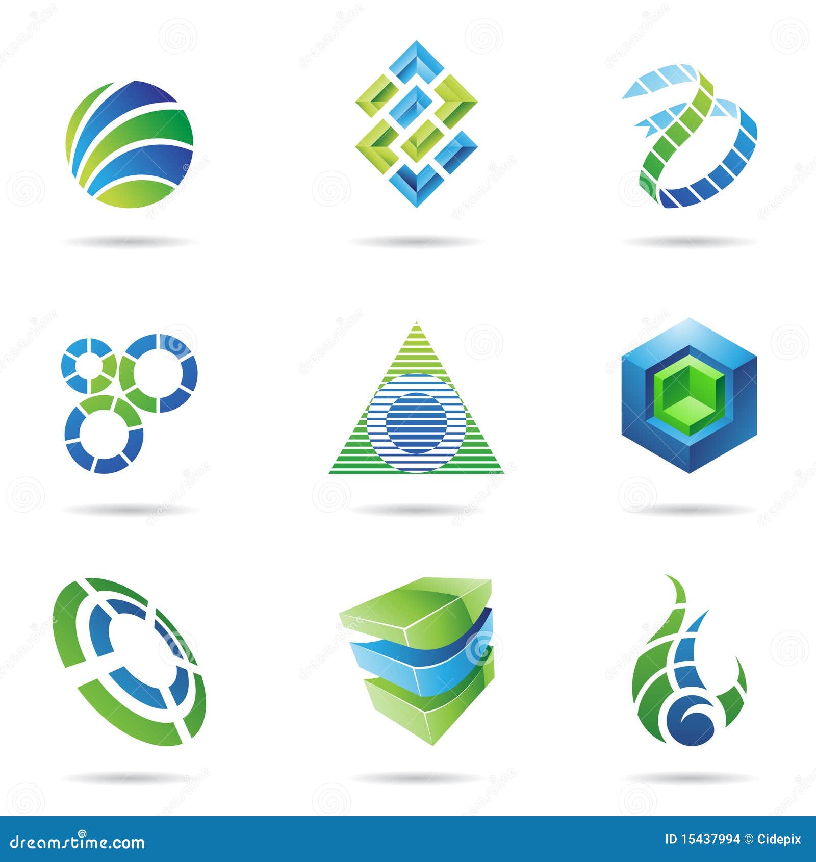 Abstract Icon Set 11 stock vector. Illustration of circle - 15437994