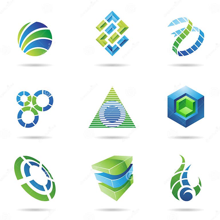 Abstract Icon Set 11 stock vector. Illustration of circle - 15437994