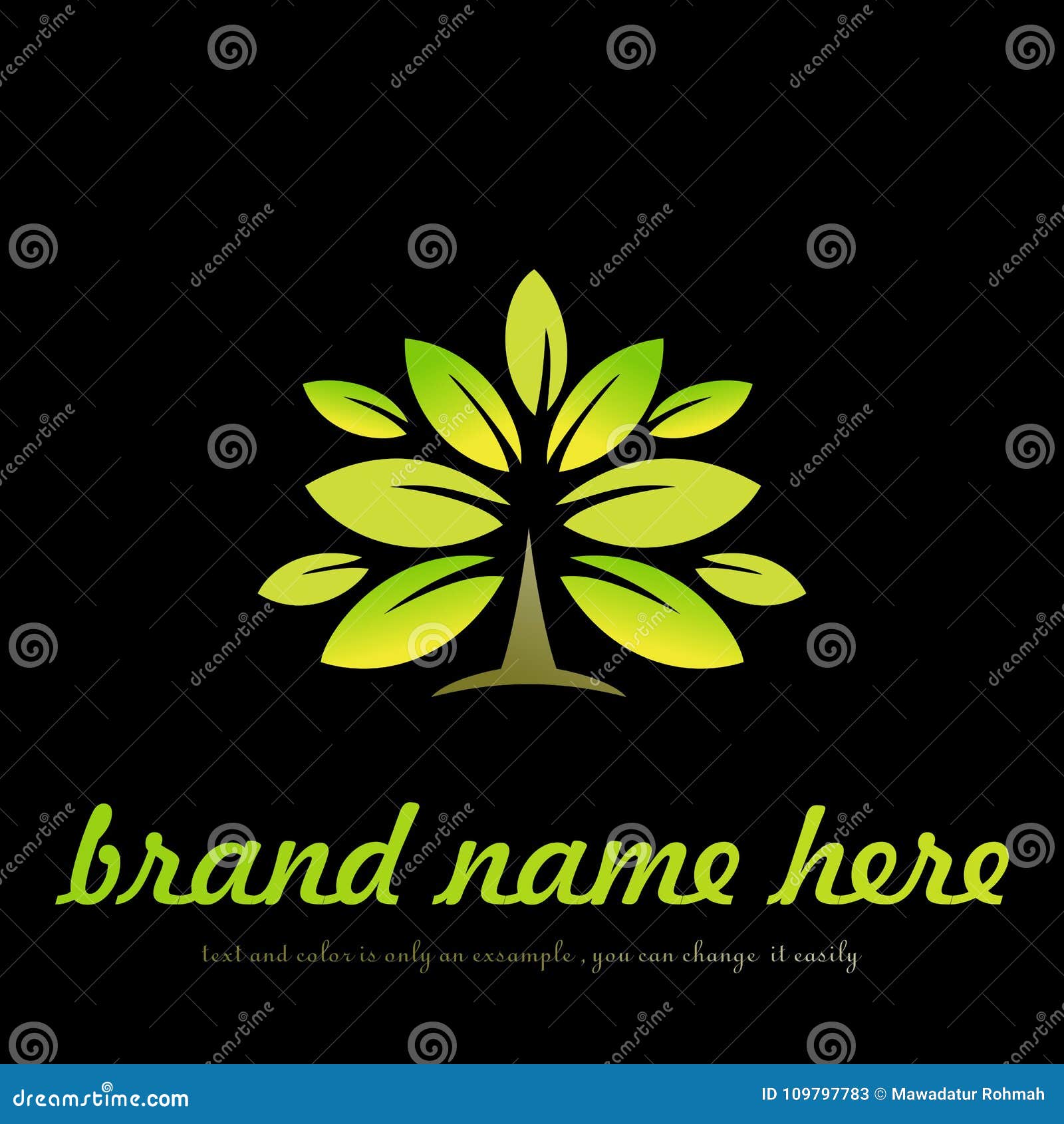 Creative tree logo stock vector. Illustration of design - 109797783