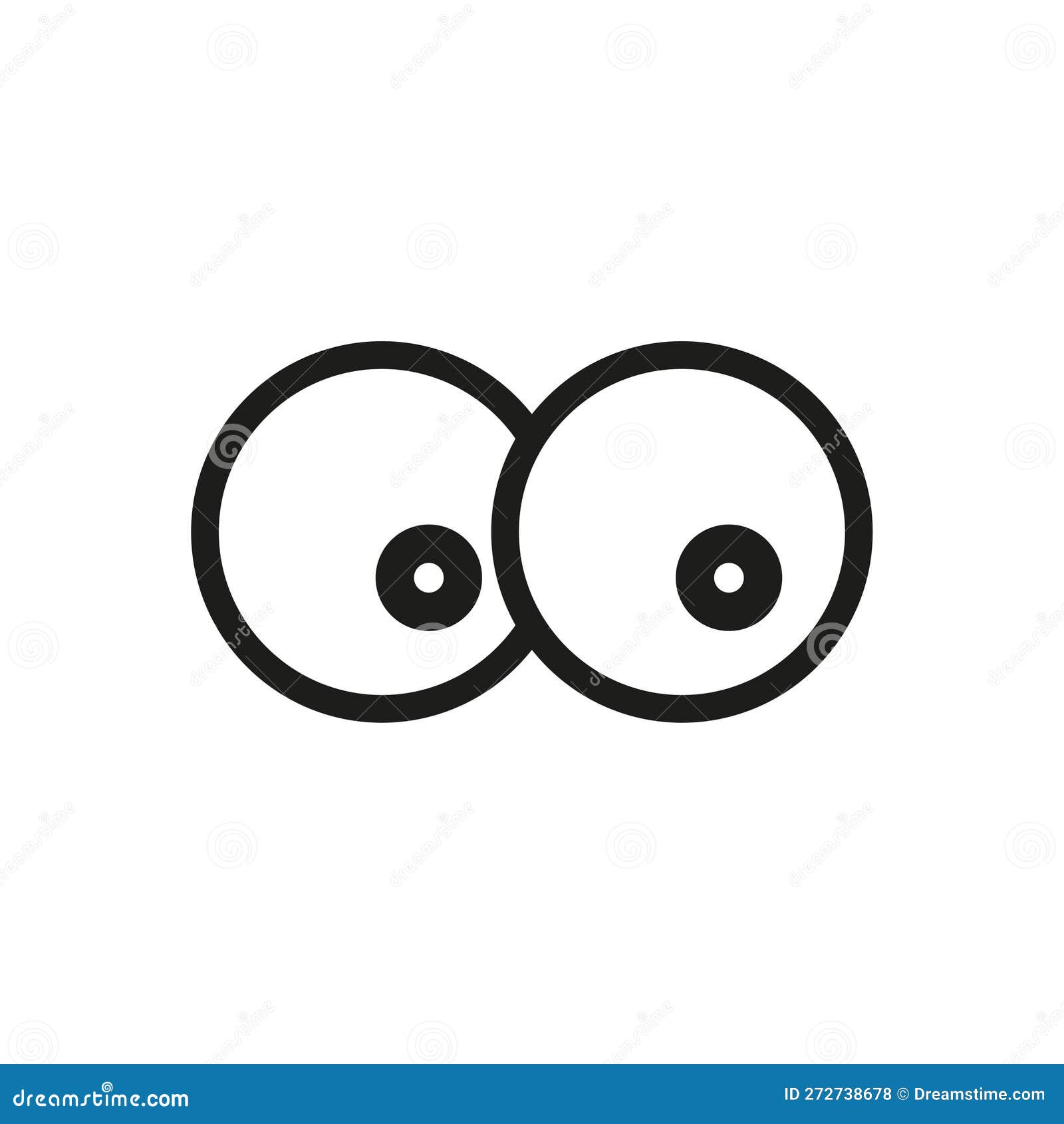 Abstract Icon with Two Cartoon Eyes Icon. Symbol Face. Vector ...