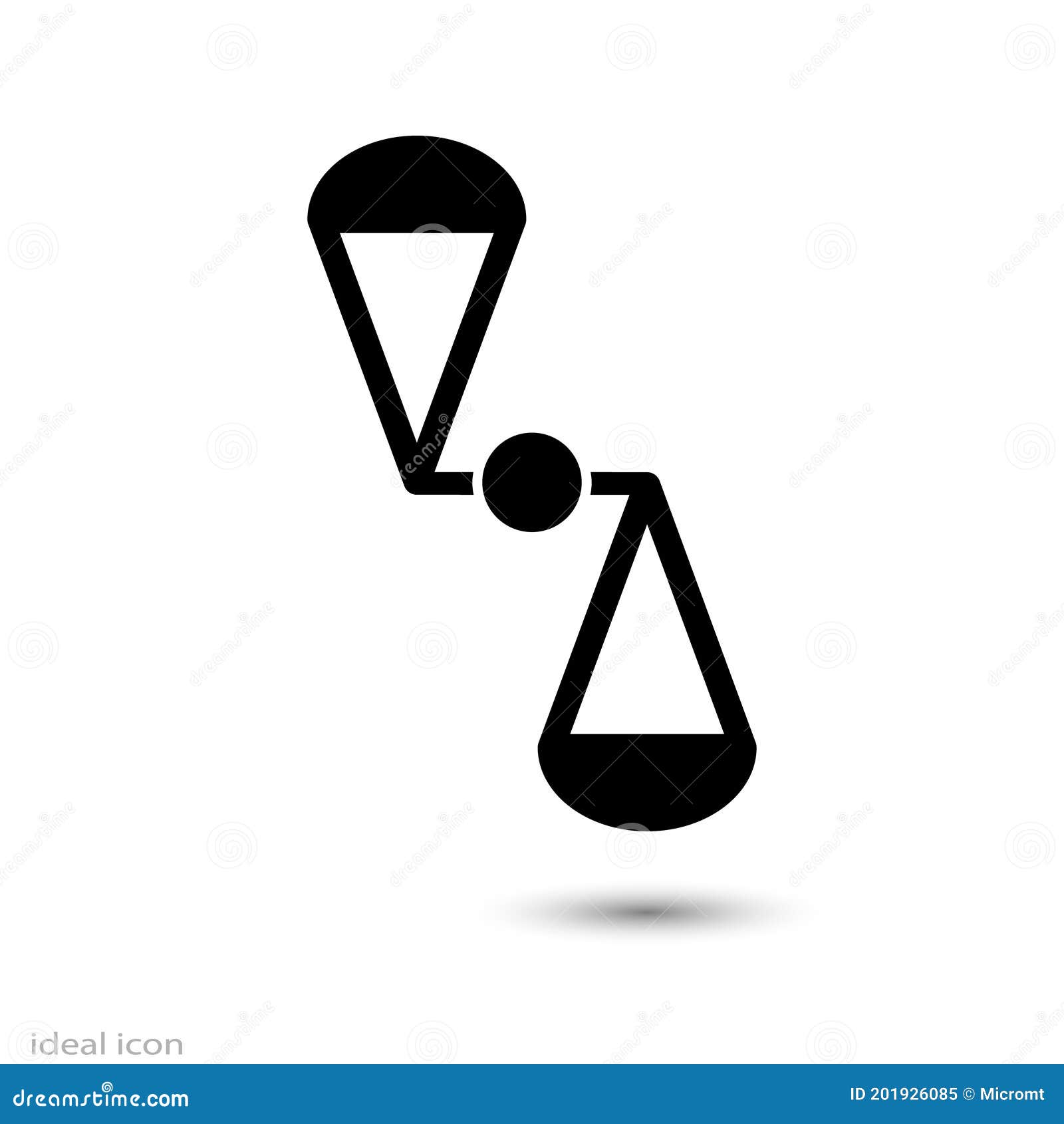 Abstract Icon Variable Gravity. Sign Isolated on White Background ...