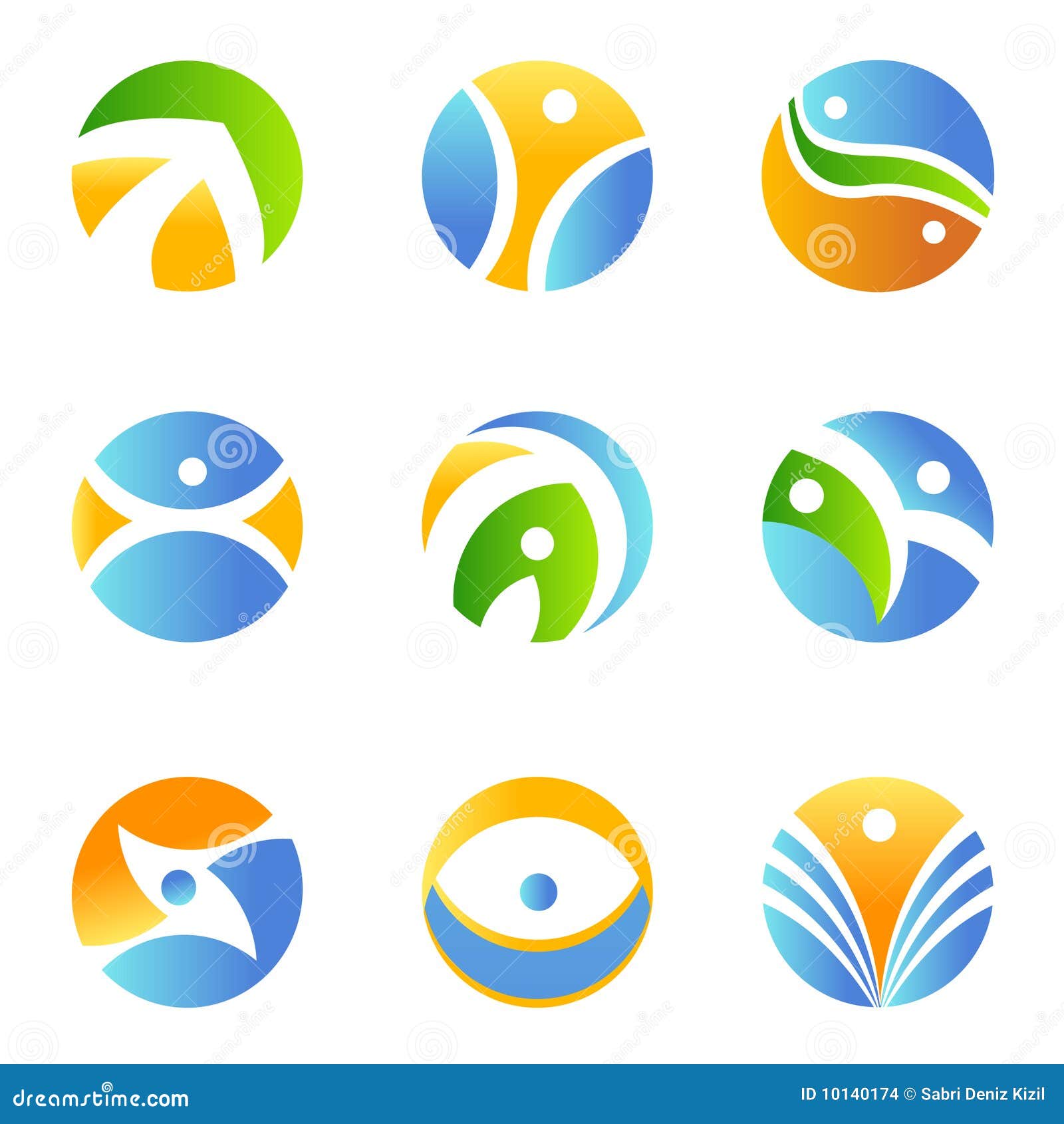 Abstract icons stock vector. Illustration of target, style - 10140174