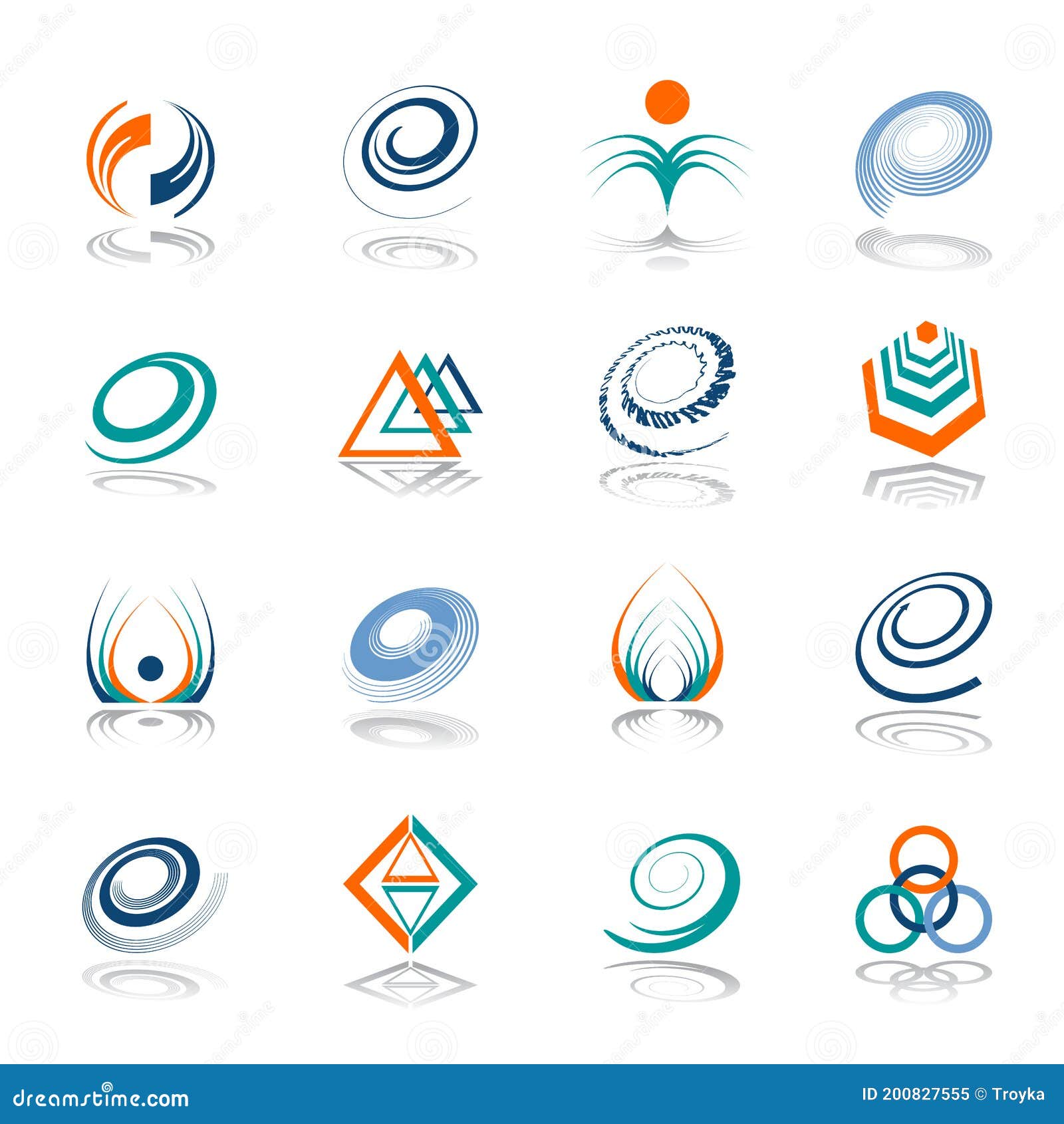 Abstract Icons. Design Elements Set Stock Vector - Illustration of ...
