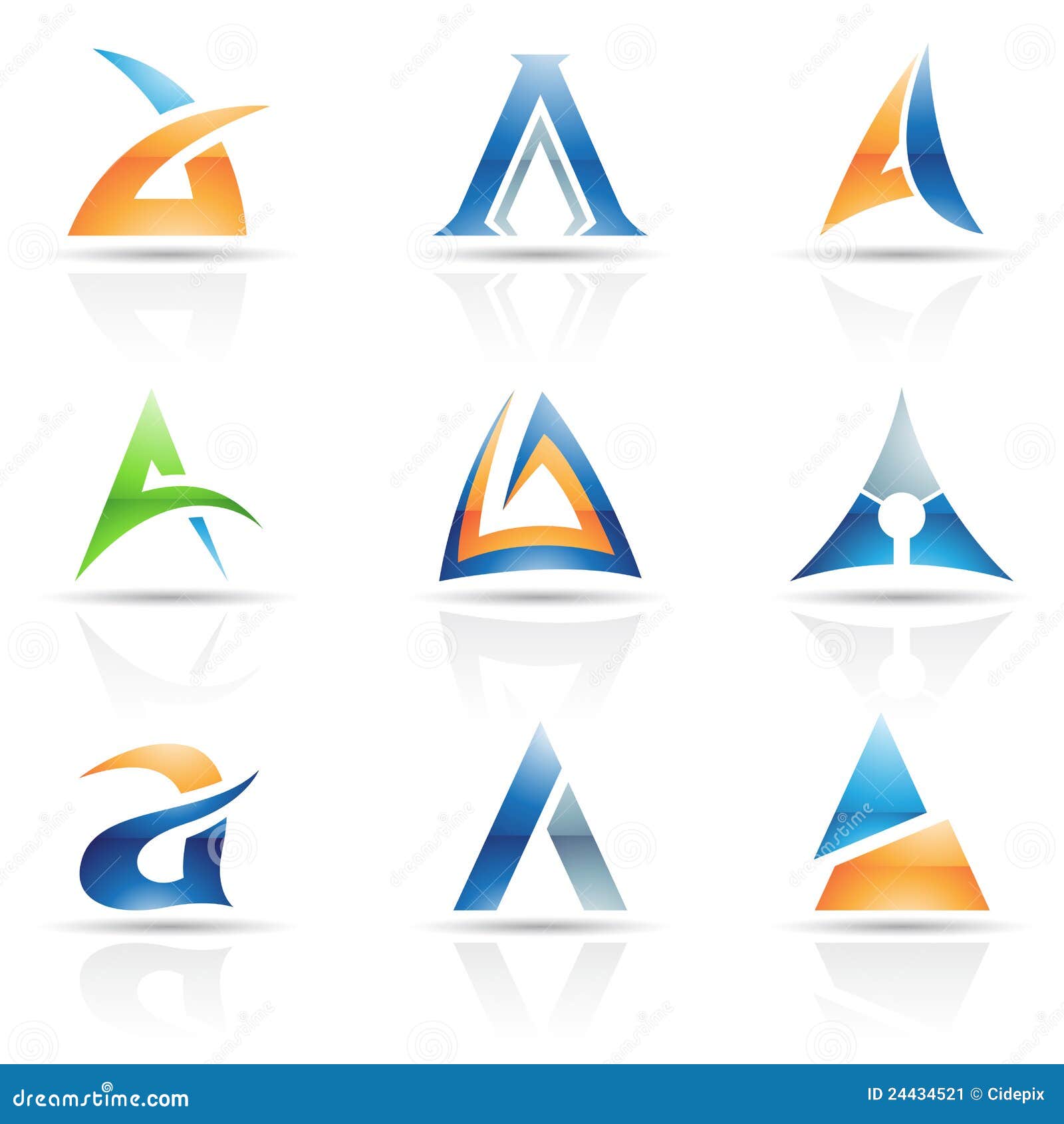 Abstract Icons for Letter a Stock Vector - Illustration of design ...