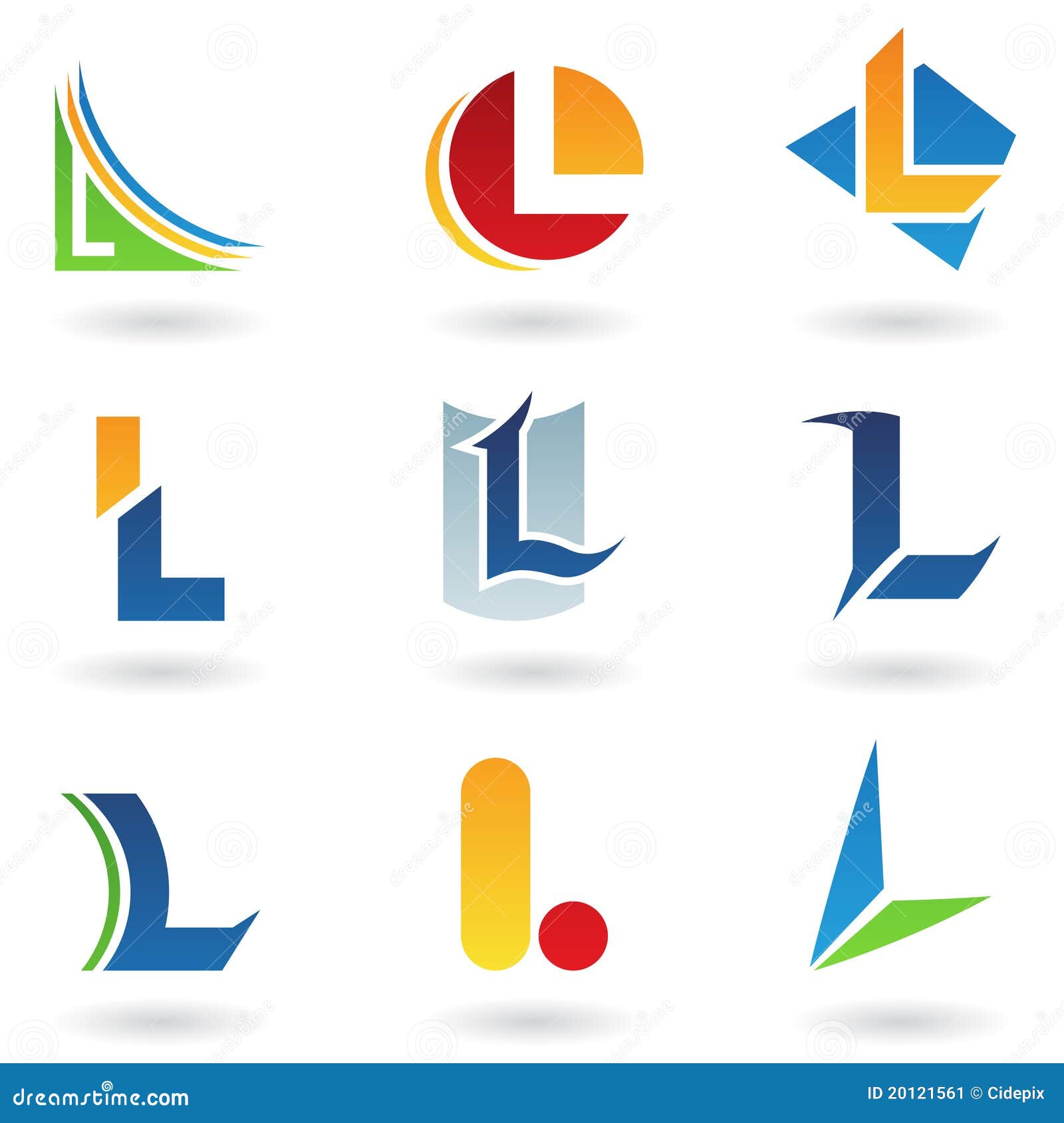 Abstract Icons for Letter L Stock Vector - Illustration of futuristic ...