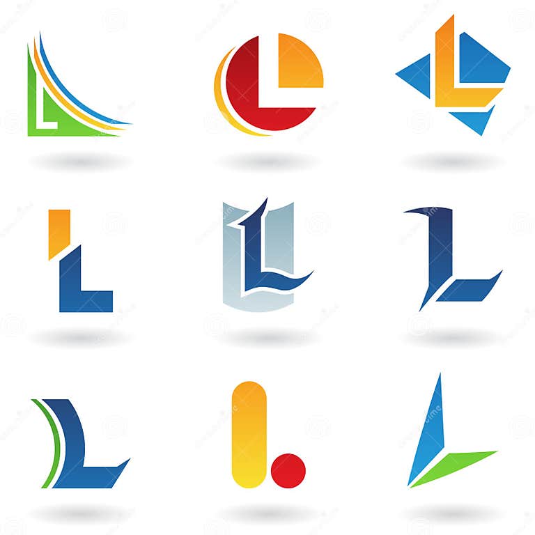 Abstract Icons for Letter L Stock Vector - Illustration of futuristic ...