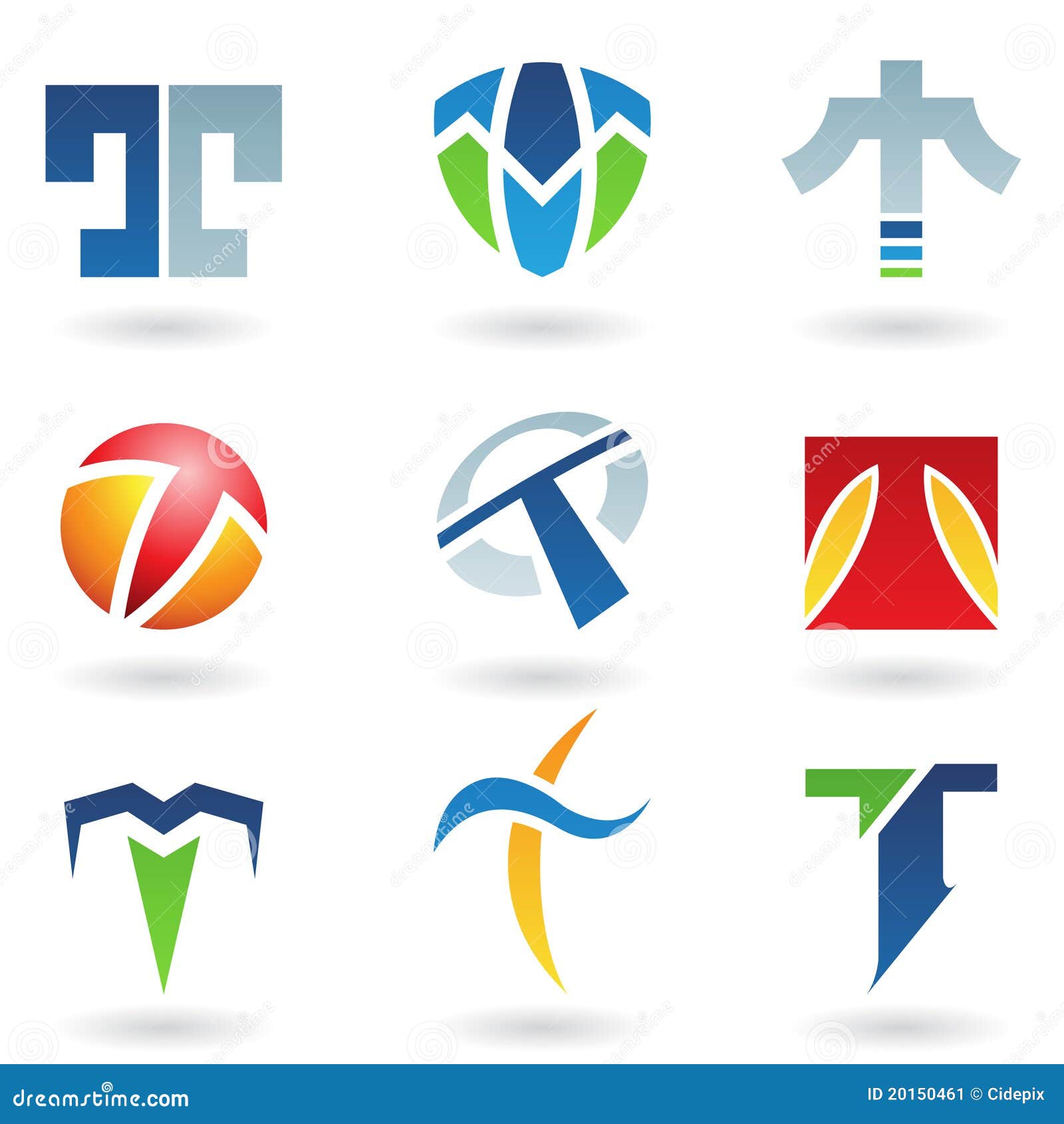 Abstract Icons for Letter T Stock Vector - Illustration of collection ...