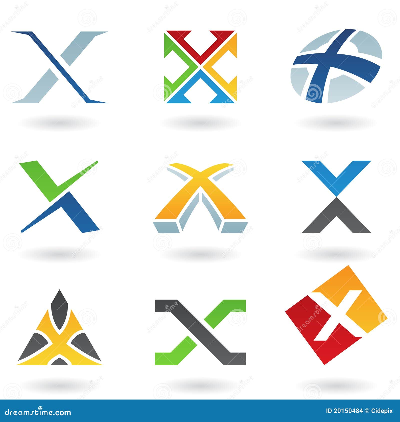Abstract Icons for Letter X Stock Vector - Illustration of branding ...