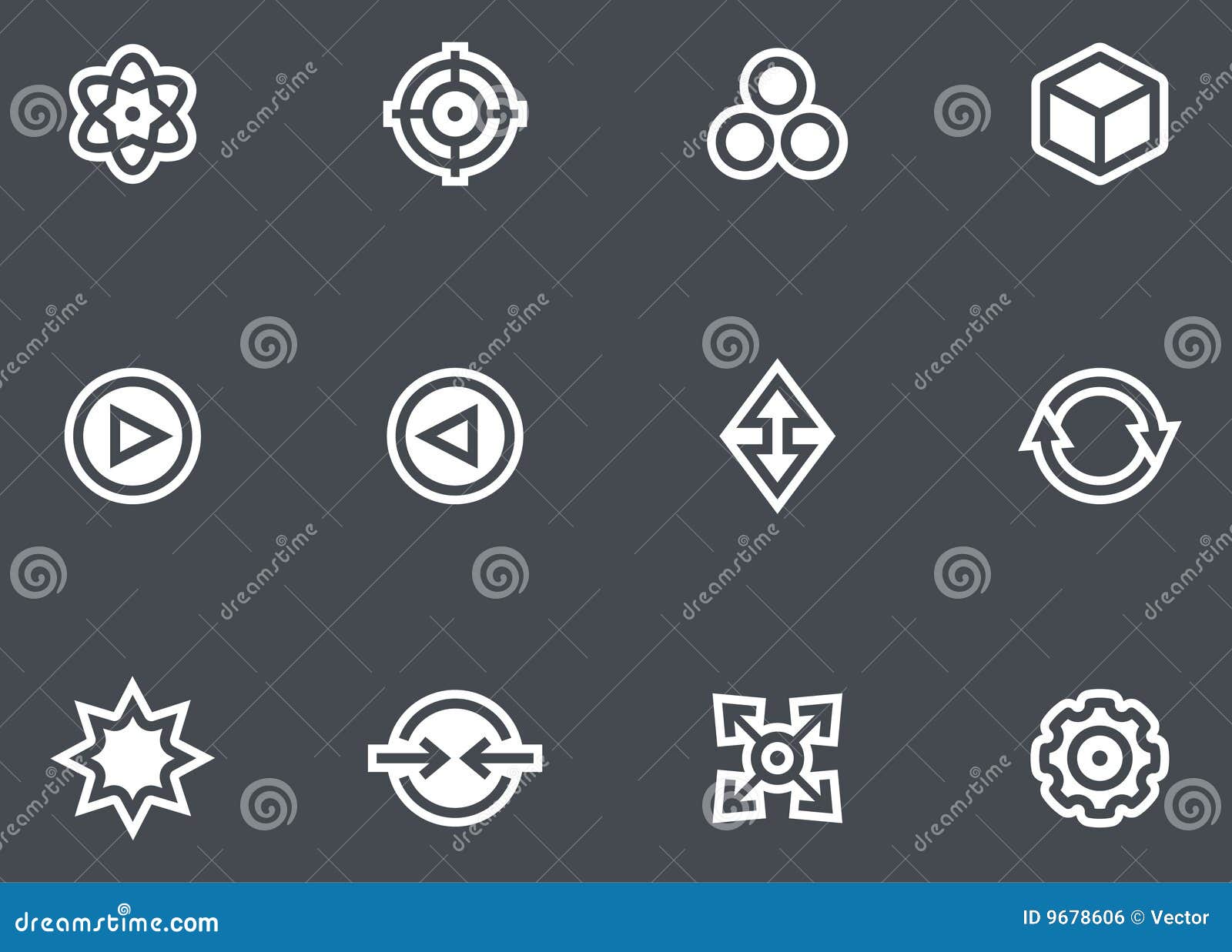 Abstract icons set stock vector. Illustration of element - 9678606