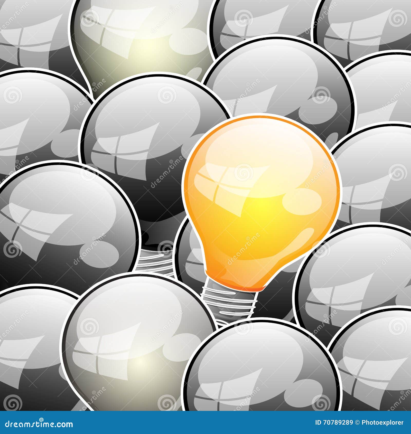 Abstract Idea from Light Bulb Stock Illustration - Illustration of lamp ...