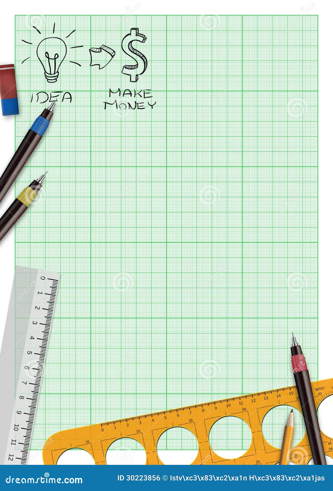 Idea and money background stock illustration. Illustration of frame ...