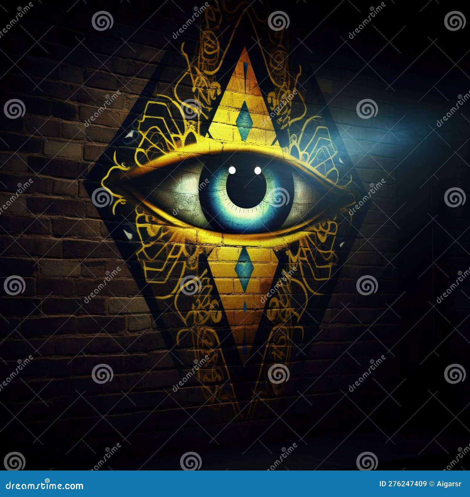 Abstract illuminati eye stock illustration. Illustration of religion ...