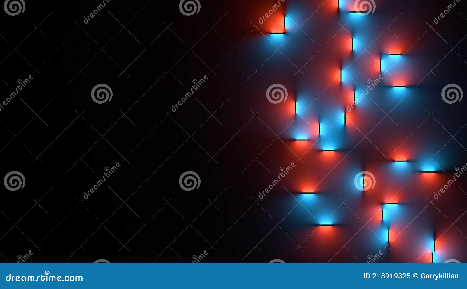 Abstract Illuminating Surfaces Background. Soft Blue and Red Color ...