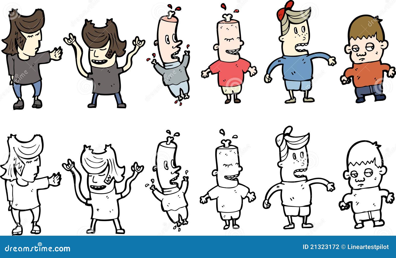 Abstract Illustrated People Stock Illustration - Illustration of ...