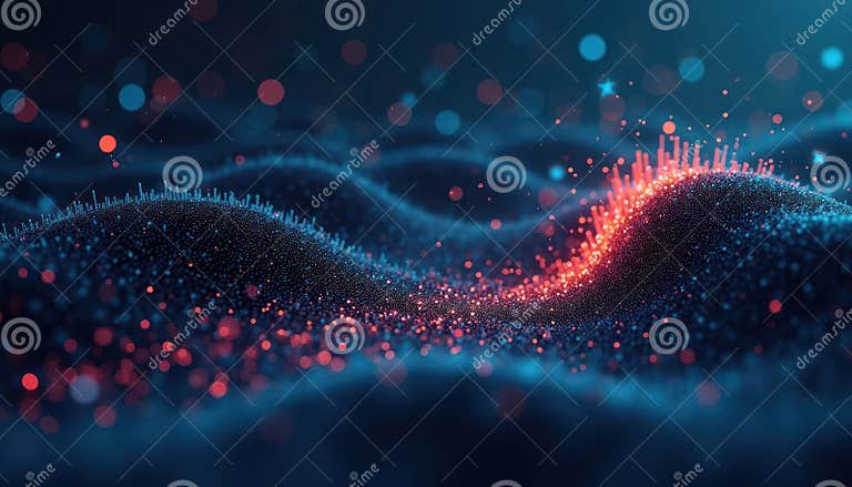 Abstract Illustration of AI Algorithm Pattern. Single Outlier Highlighted in Different Color ...