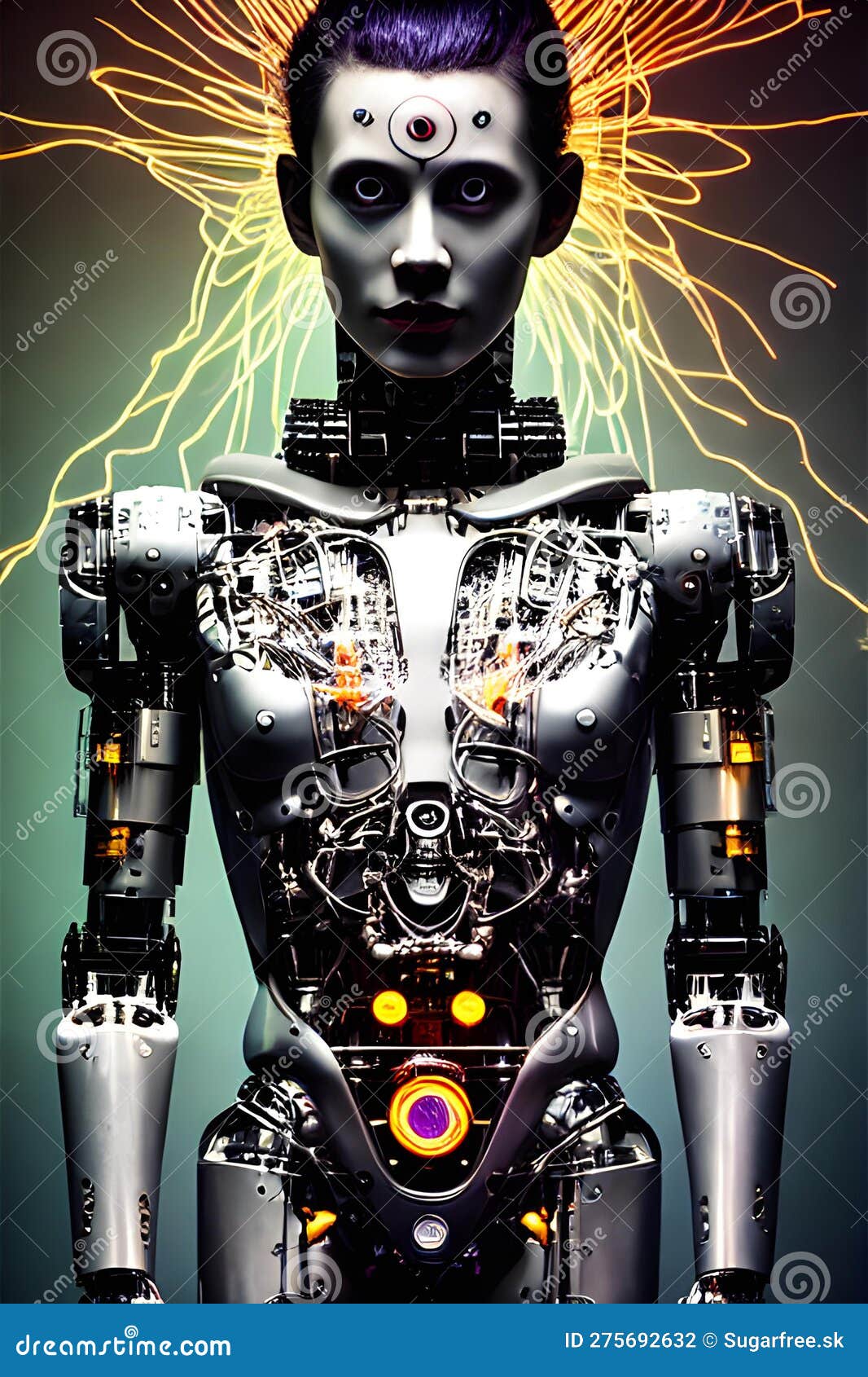 Male Android 3d Illustration Stock Illustration - Illustration of ...