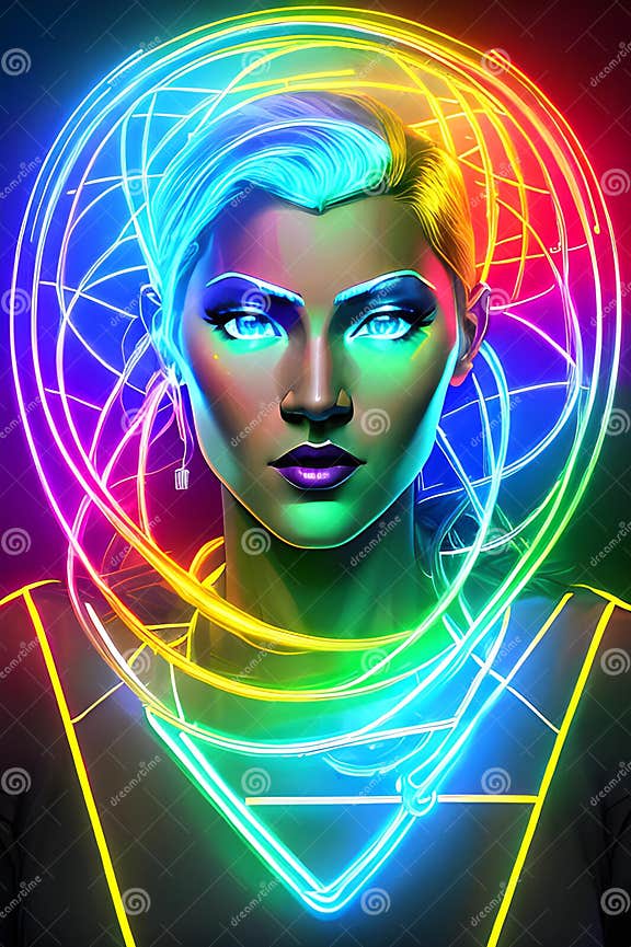 Female Android 3d Illustration Stock Illustration - Illustration of ...