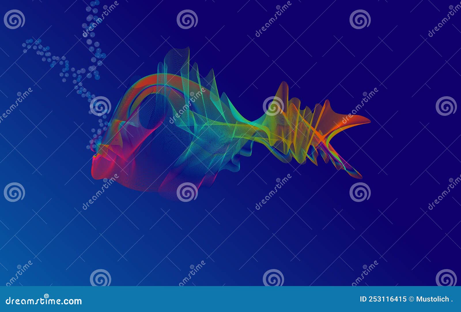 Abstract Illustration of Betta Fish Stock Illustration - Illustration ...