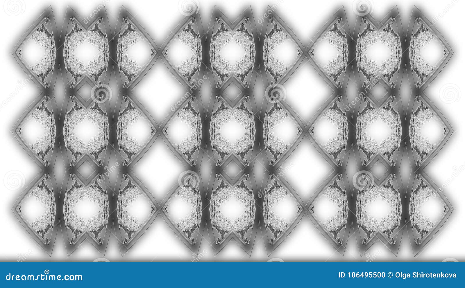 Unique Blurred Geometric Pattern. Black on a White. Modern Art. Stock ...