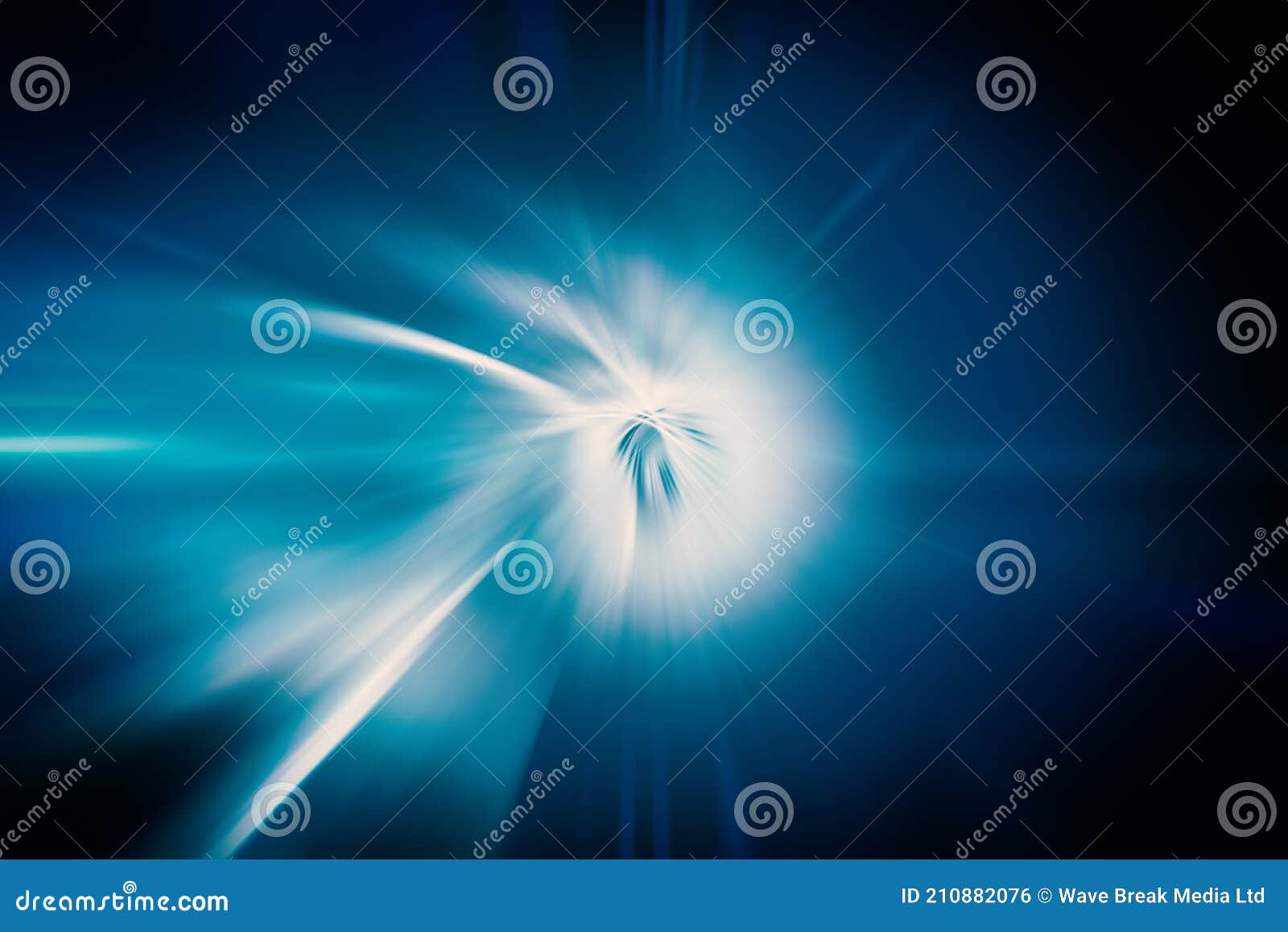 Abstract Illustration of Blue Motion Blur Effect on Black Background ...