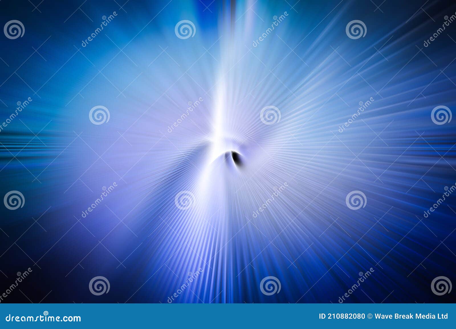 Abstract Illustration of Blue Motion Blur Effect on Black Background ...