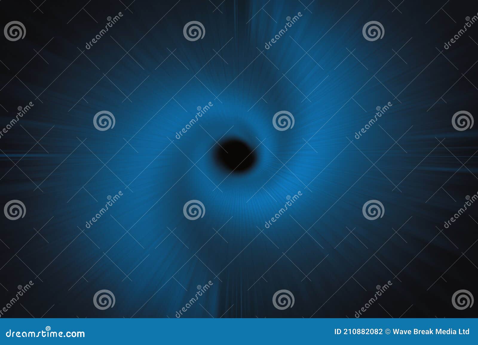 Abstract Illustration of Blue Motion Blur Effect on Black Background ...