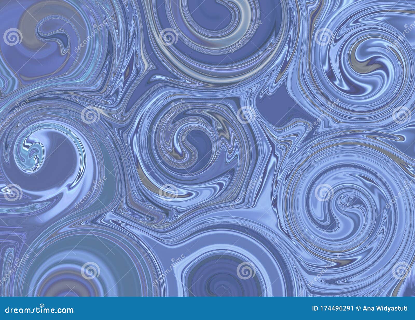 Abstract Illustration of Blue Patterns Liquify Background Stock ...