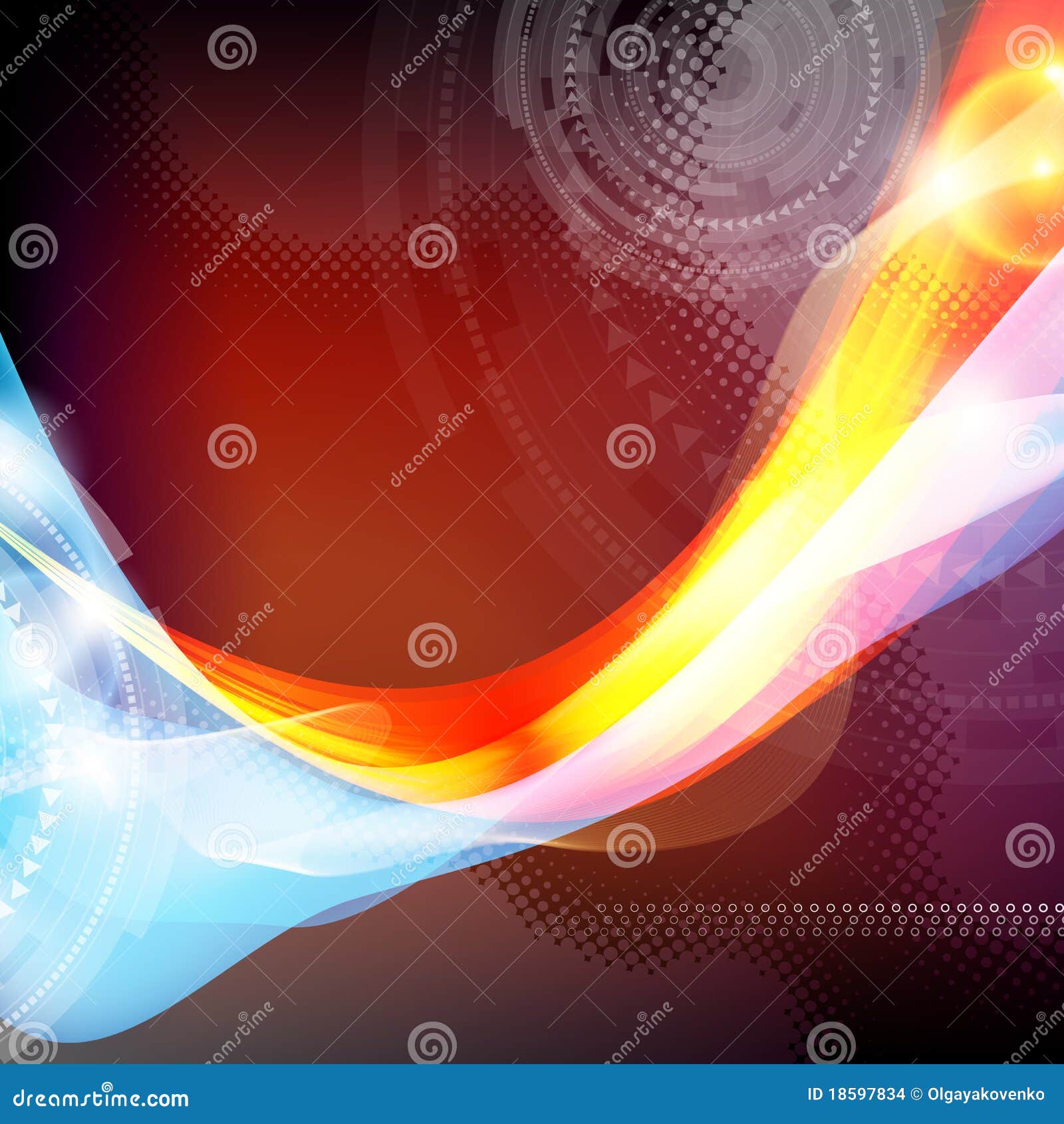 Abstract Illustration with Blue and Red Design. Stock Vector ...