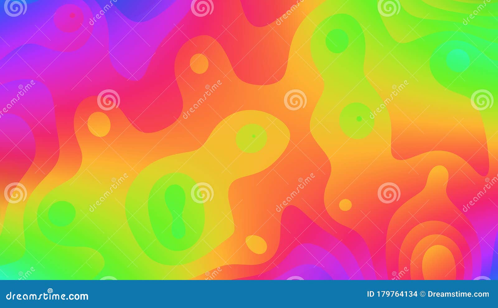 Abstract Illustration: Bright Multi-colored Spots Gradient Painted in ...