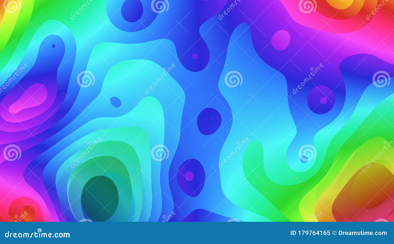 Abstract Illustration: Bright Multi-colored Spots Gradient Painted in ...