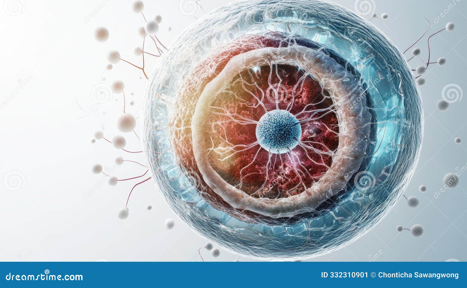 Abstract Illustration of a Cell, Representing the Complex Structures ...