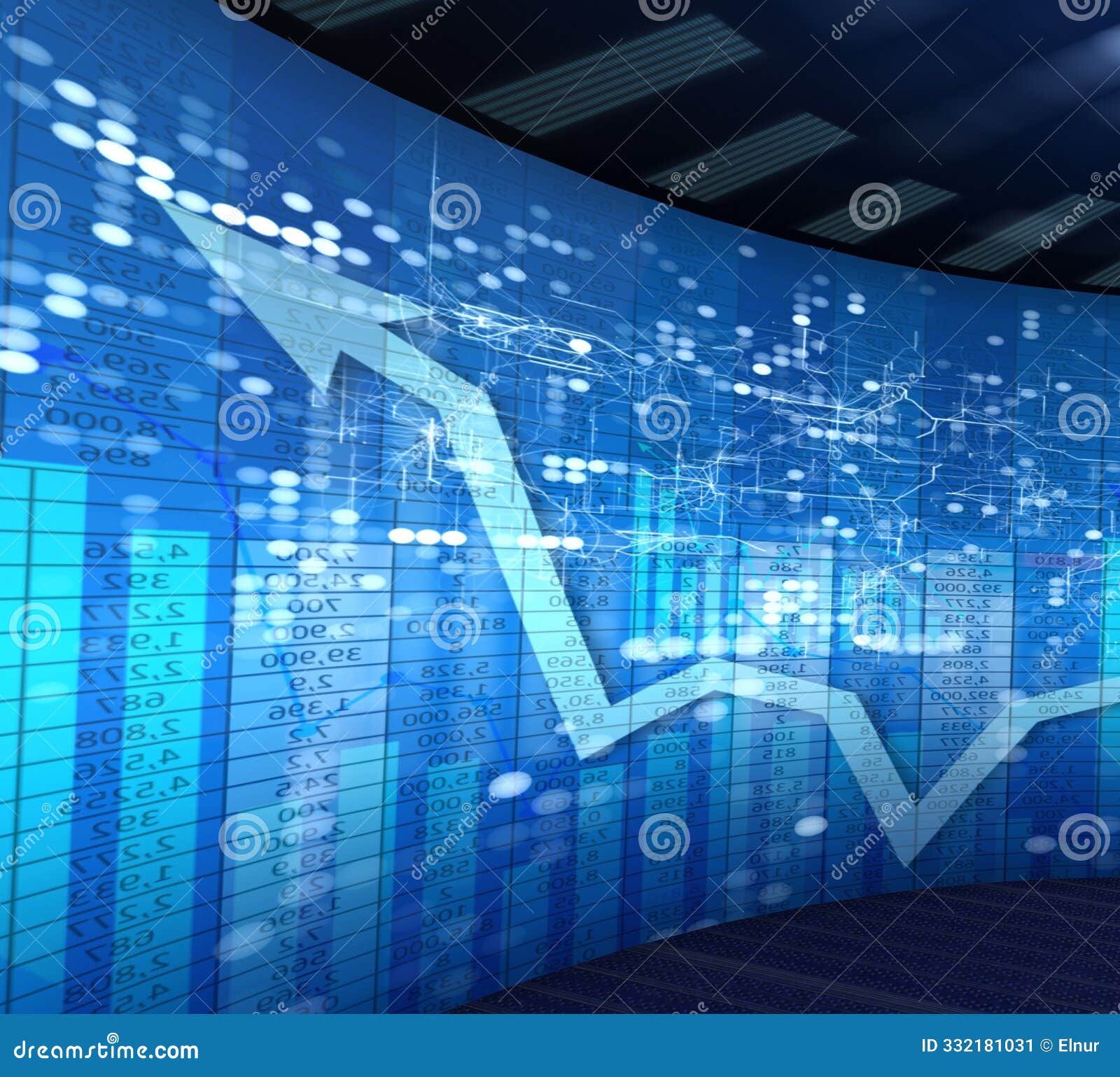 Abstract Illustration with Charts and Graphs Stock Image - Image of ...