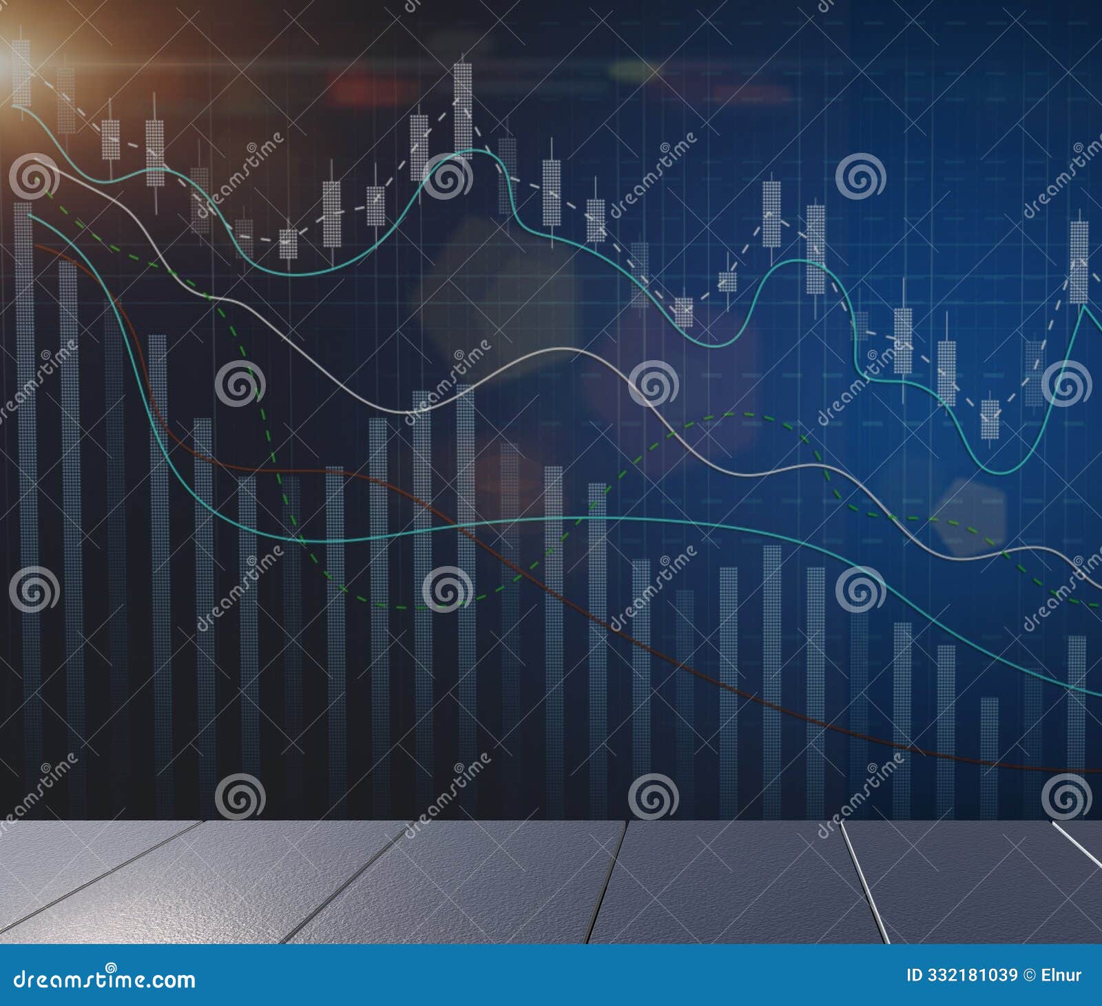 Abstract Illustration with Charts and Graphs Stock Image - Image of ...