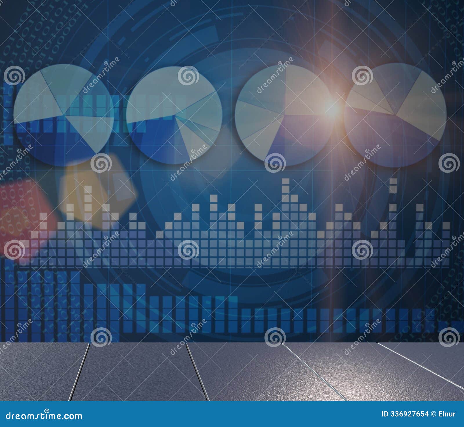 Abstract Illustration with Charts and Graphs Stock Photo - Image of ...