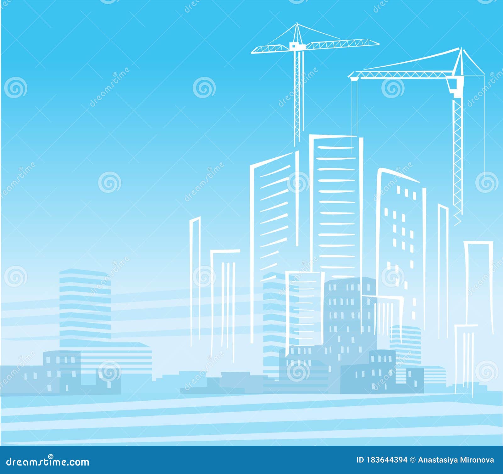 Abstract Illustration of the City Development Stock Vector ...