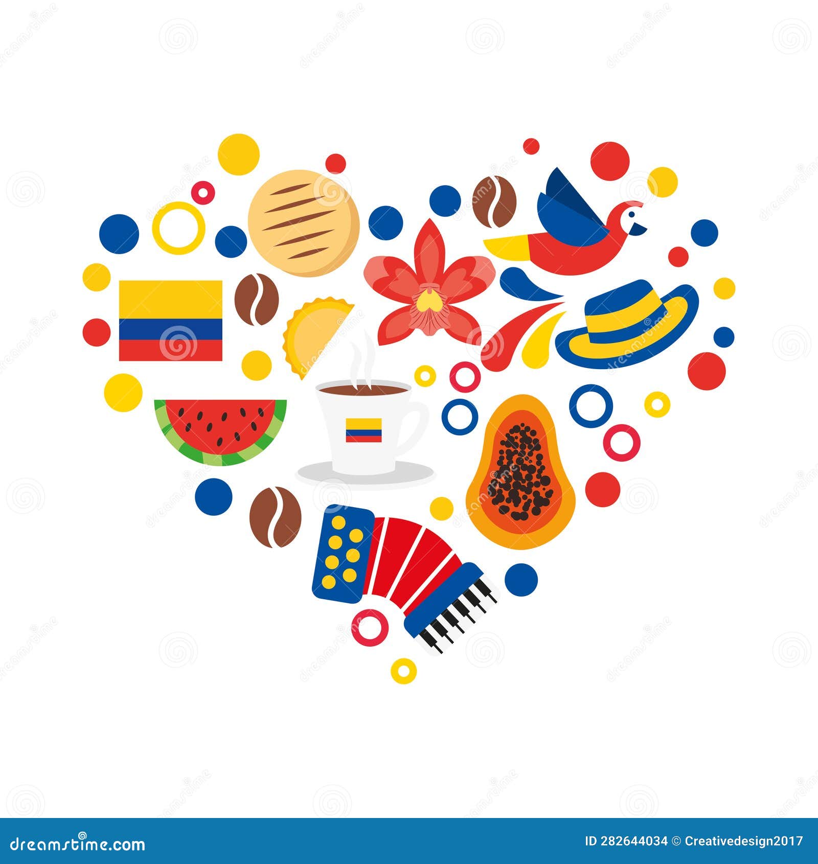 Abstract Illustration of Colombia Stock Vector - Illustration of animal ...