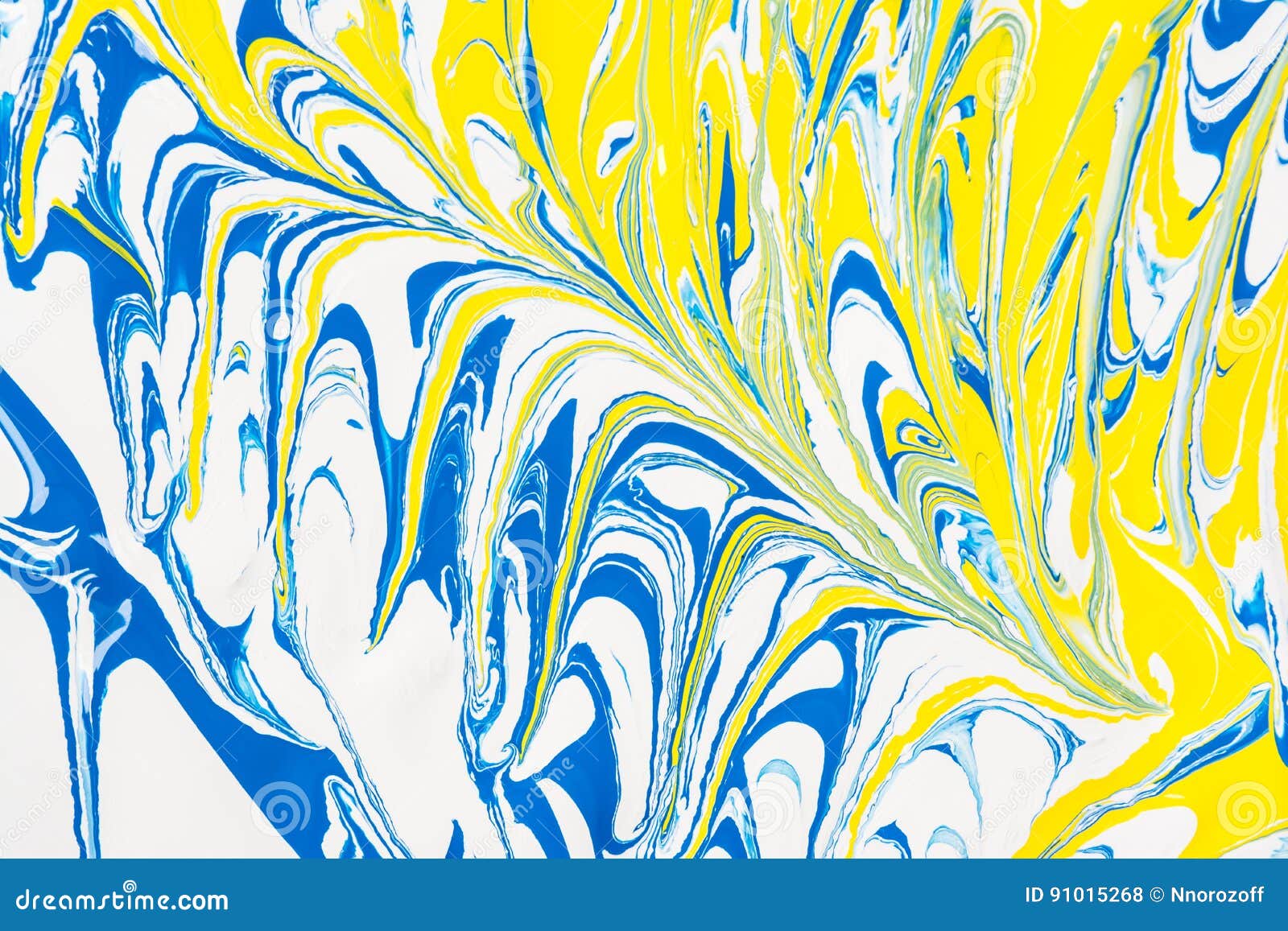 Abstract Illustration of a Combination of Blue and Yellow Colors on a ...