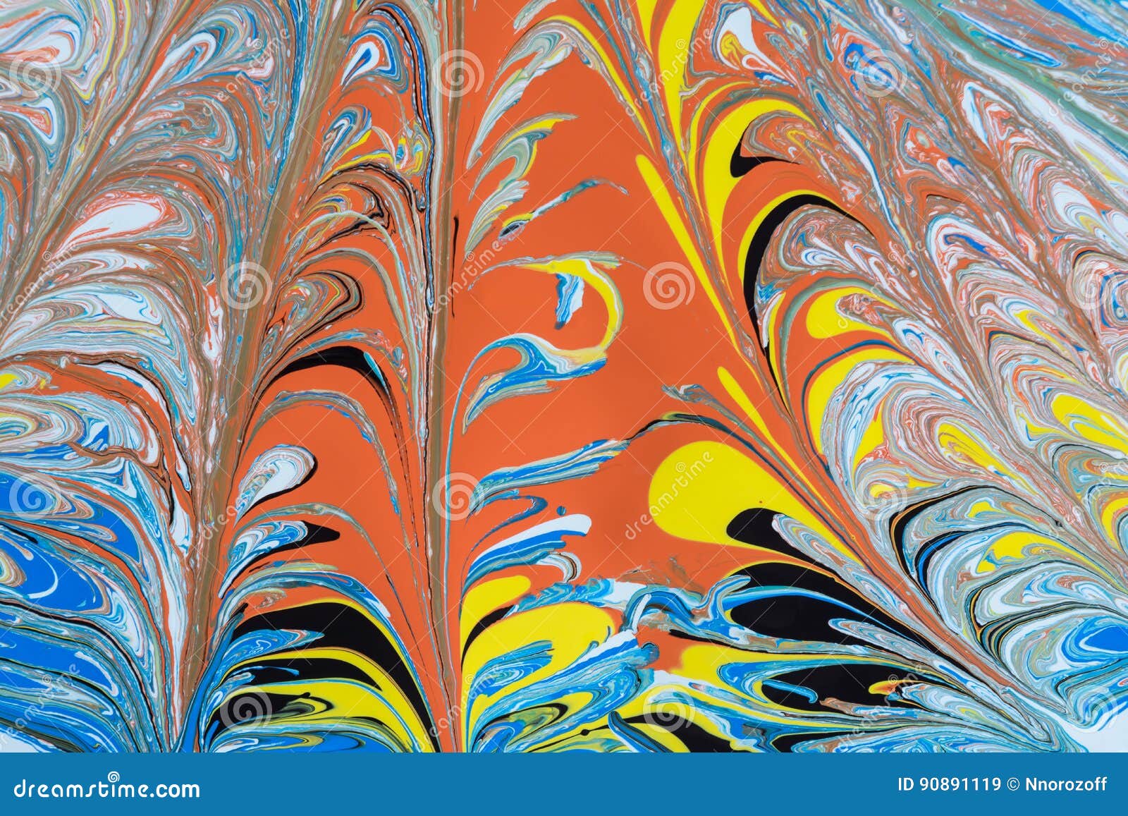 Abstract Illustration of a Combination of Red, Blue, Yellow and Black ...
