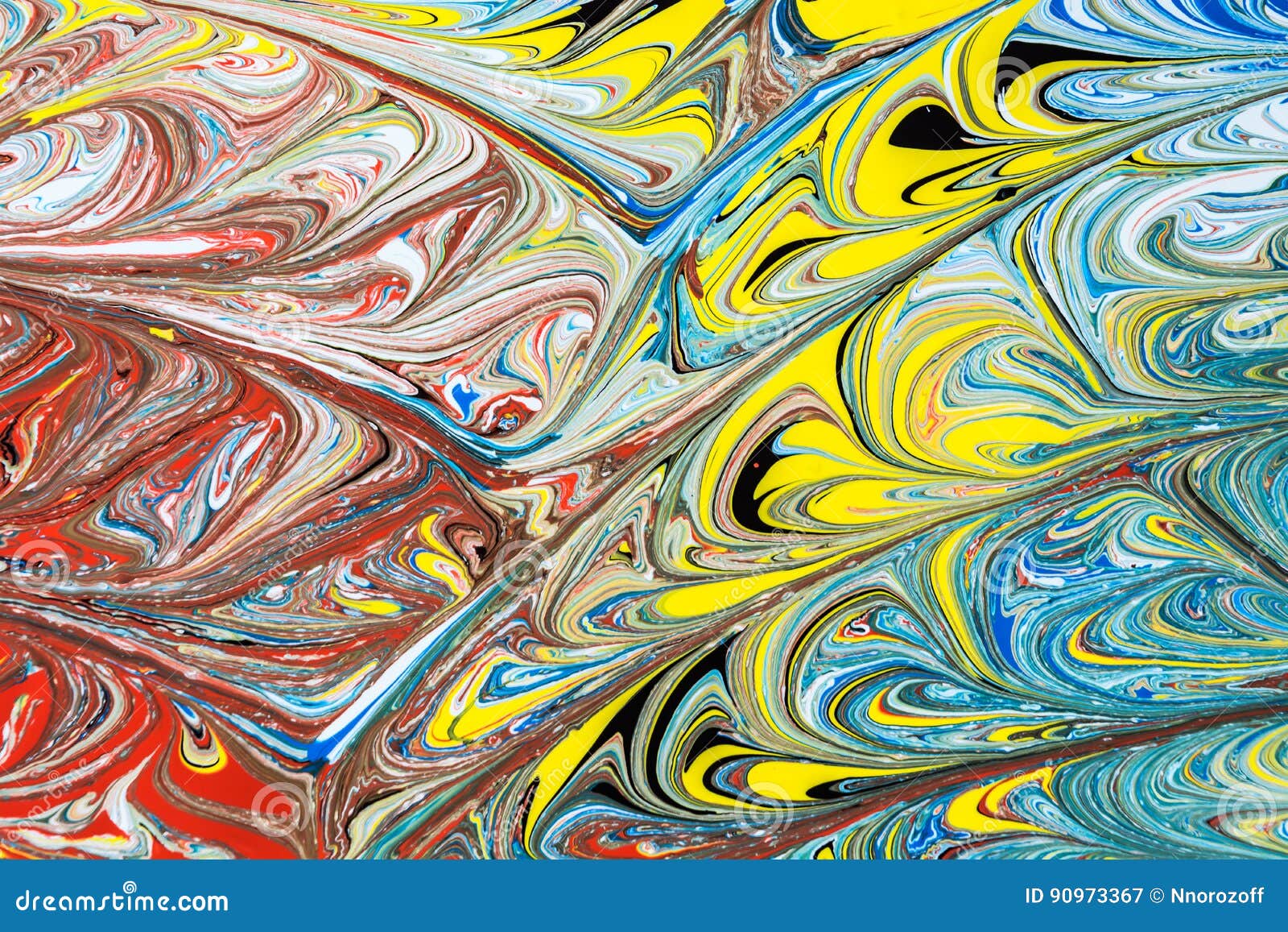 Abstract Illustration of a Combination of Red, Blue, Yellow and Black ...