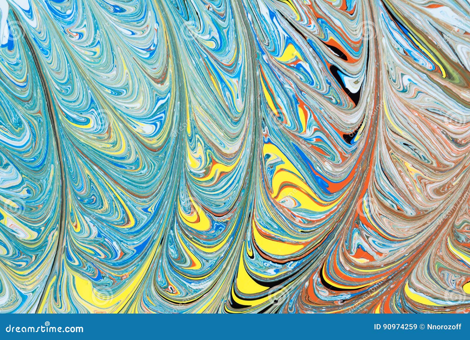 Abstract Illustration of a Combination of Red, Blue, Yellow and Black ...