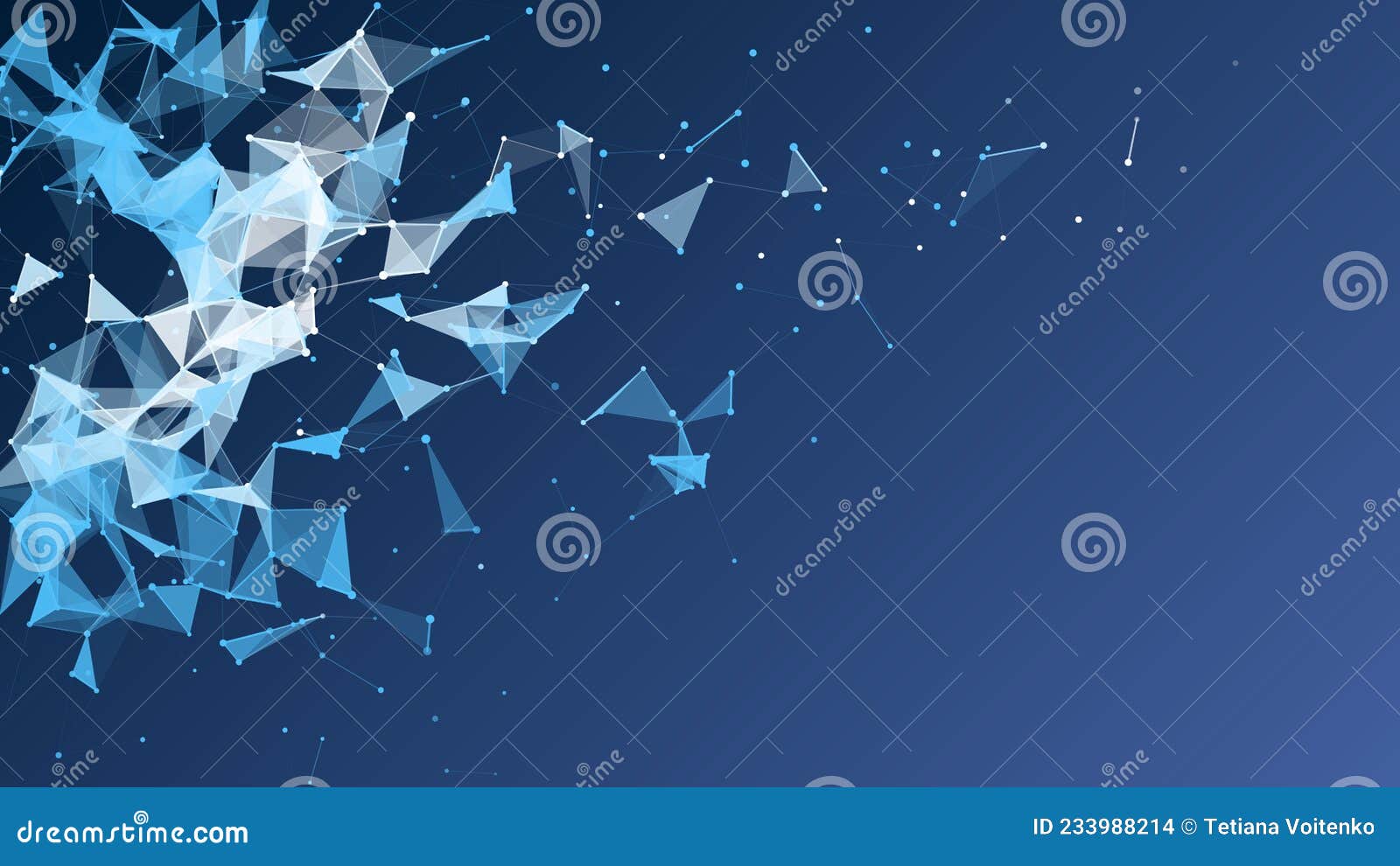 Abstract Illustration with Connected Dots and Lines. the Concept of ...