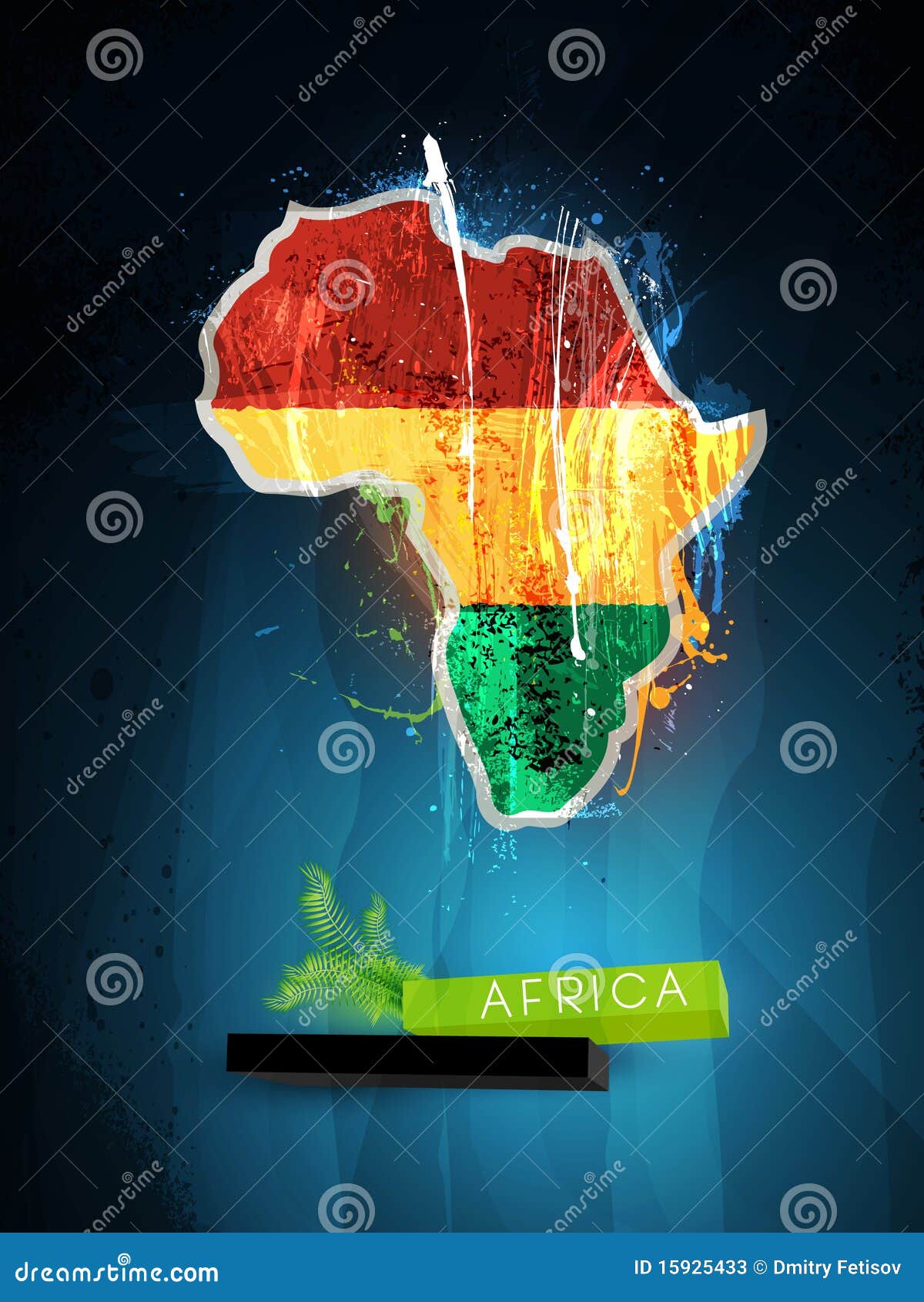Abstract Illustration Continent Africa Stock Vector - Illustration of ...