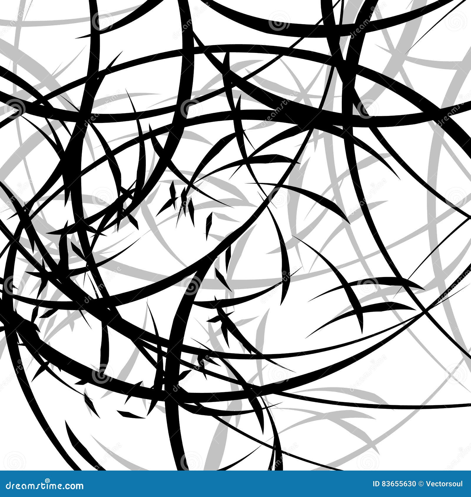 Abstract Illustration with Curvy Lines. Random Dynamic Lines Pat Stock ...