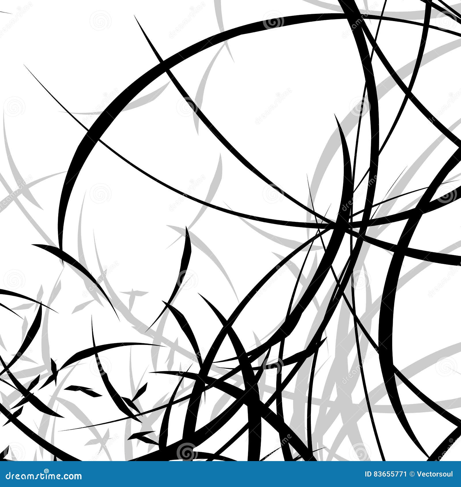 Abstract Illustration with Curvy Lines. Random Dynamic Lines Pat Stock ...